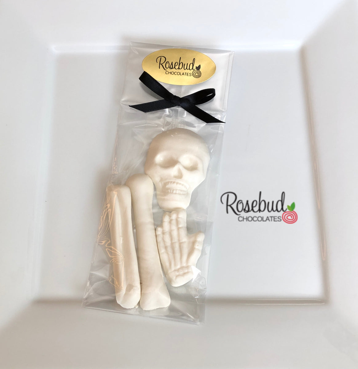 8 BAG of BONES Chocolate Skeleton Candy Party Favors – Rosebud Chocolates