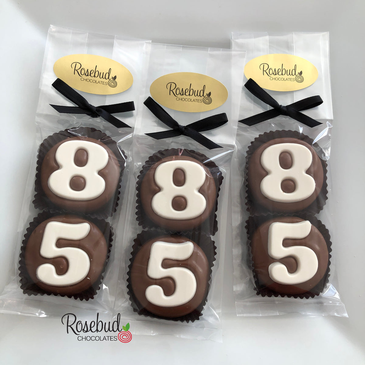 8 Sets #85 Chocolate Covered Oreo Cookie Candy Party Favors 85th Birth ...