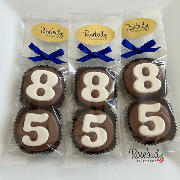 8 Sets #85 Chocolate Covered Oreo Cookie Candy Party Favors 85th Birth ...