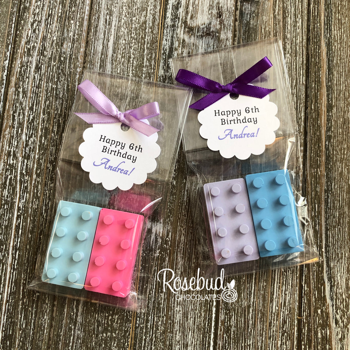 12 Building BLOCKS Chocolate Birthday Party Favors – Rosebud Chocolates