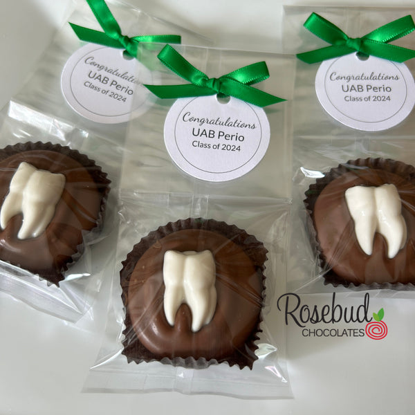 12 TOOTH Chocolate Covered Oreo Cookie Party Favors Personalized Tags ...