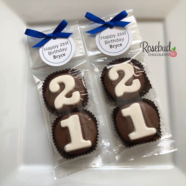 8 Sets #21 Chocolate Covered Oreo Cookie Candy Party Favors CUSTOM TAG ...