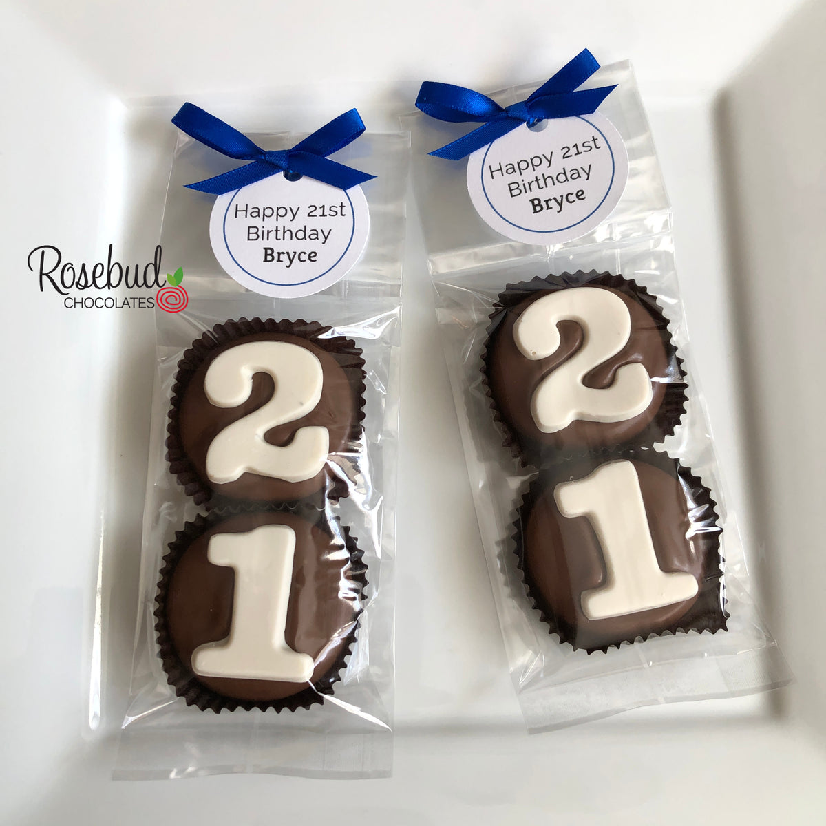 8 Sets #21 Chocolate Covered Oreo Cookie Candy Party Favors CUSTOM TAG ...