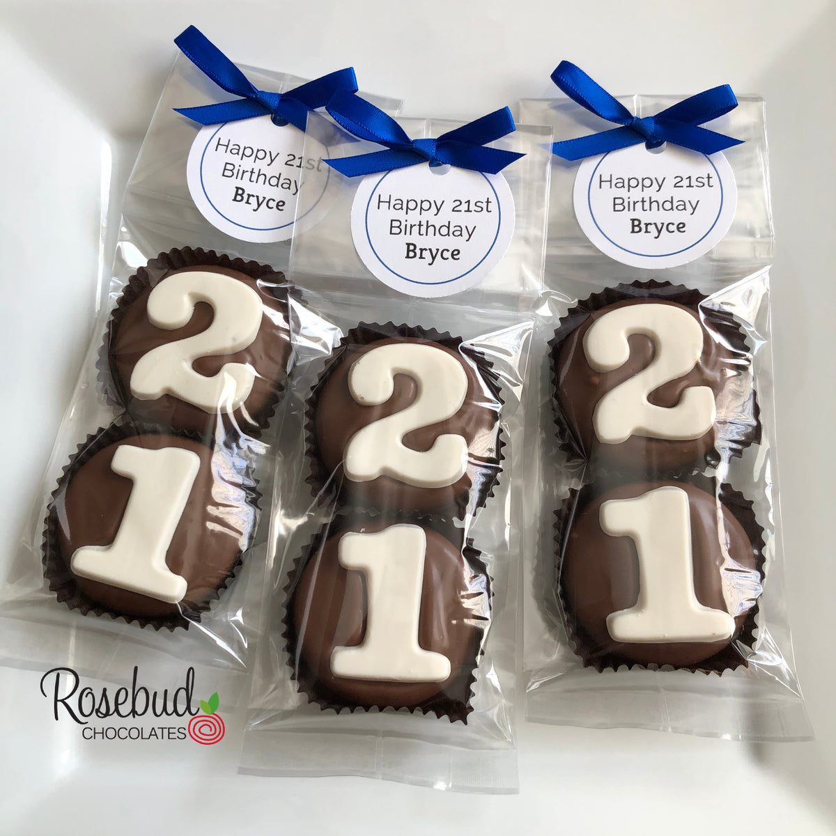 8 Sets #21 Chocolate Covered Oreo Cookie Candy Party Favors CUSTOM TAG ...