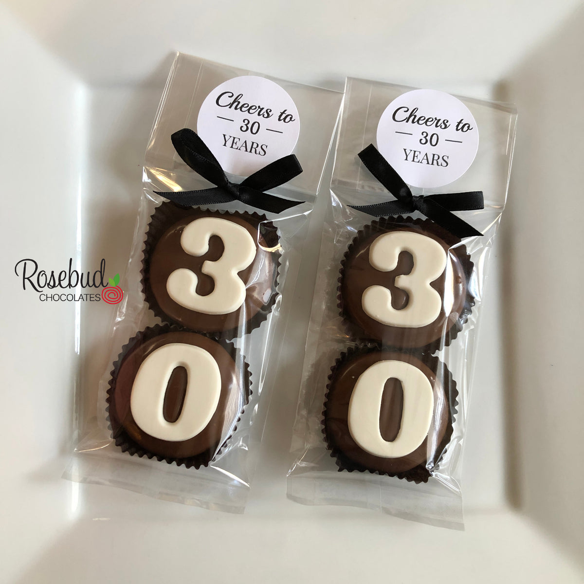 8 Sets #30 Chocolate Covered Oreo Cookies CHEERS to 30 Years LABEL 30t ...