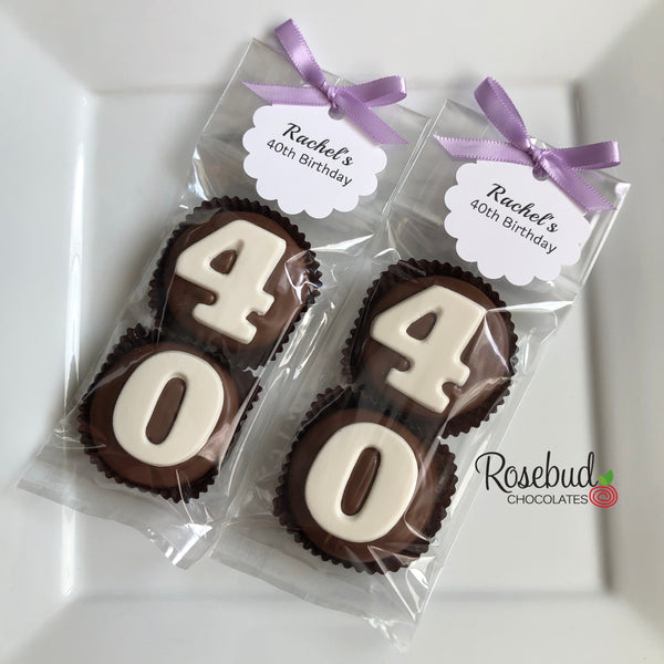 8 Sets #40 Chocolate Covered Oreo Cookie Candy Party Favors CUSTOM TAG ...