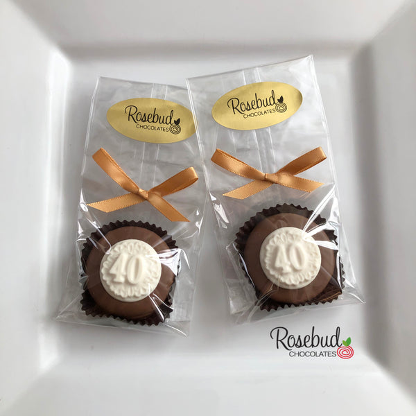 12 NUMBER FORTY #40 Chocolate Covered Oreo Cookie Candy Party Favors F ...