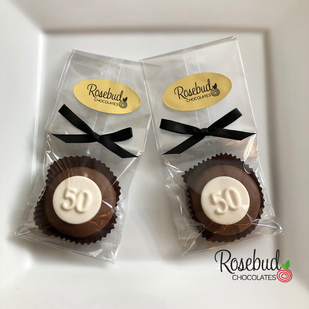 12 NUMBER FIFTY #50 Chocolate Covered Oreo Cookie Candy Party Favors 5 ...