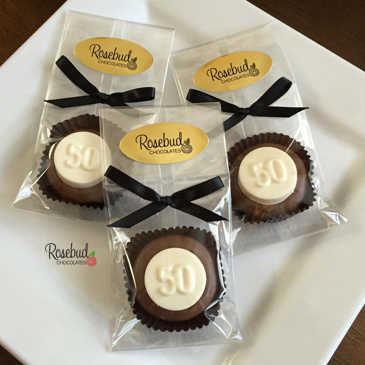 12 NUMBER FIFTY #50 Chocolate Covered Oreo Cookie Candy Party Favors 5 ...