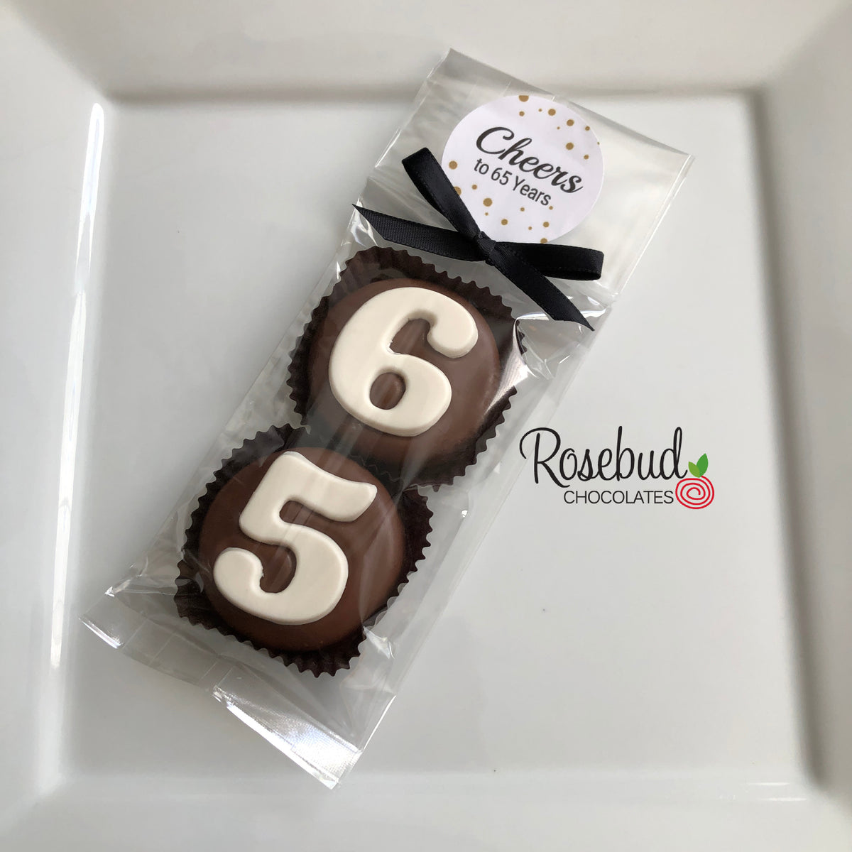 8 Sets #65 Chocolate Covered Oreo Cookies CHEERS to 65 Years LABEL 65t ...