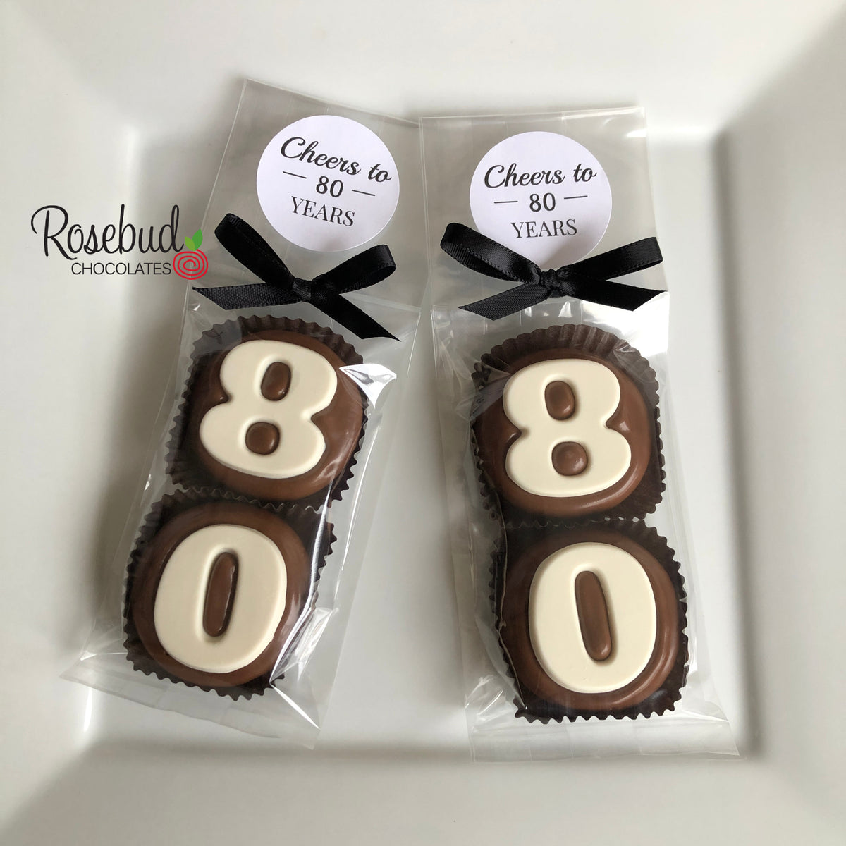 8 Sets #80 Chocolate Covered Oreo Cookies CHEERS to 80 Years LABEL 80t ...