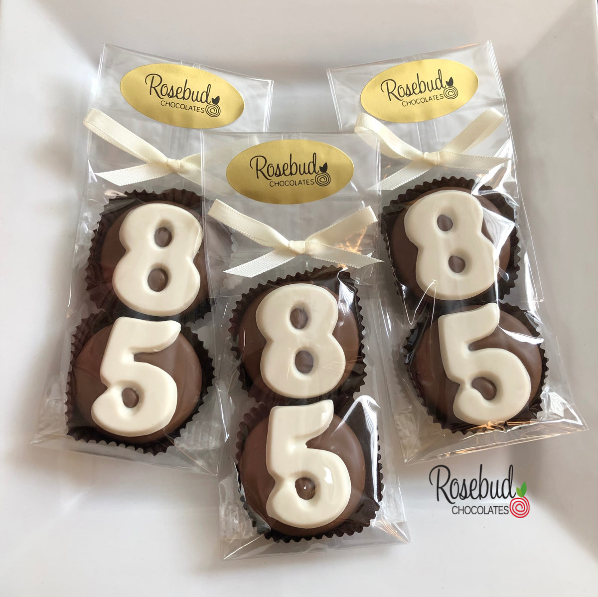 8 Sets #85 Chocolate Covered Oreo Cookie Candy Party Favors 85th Birth ...