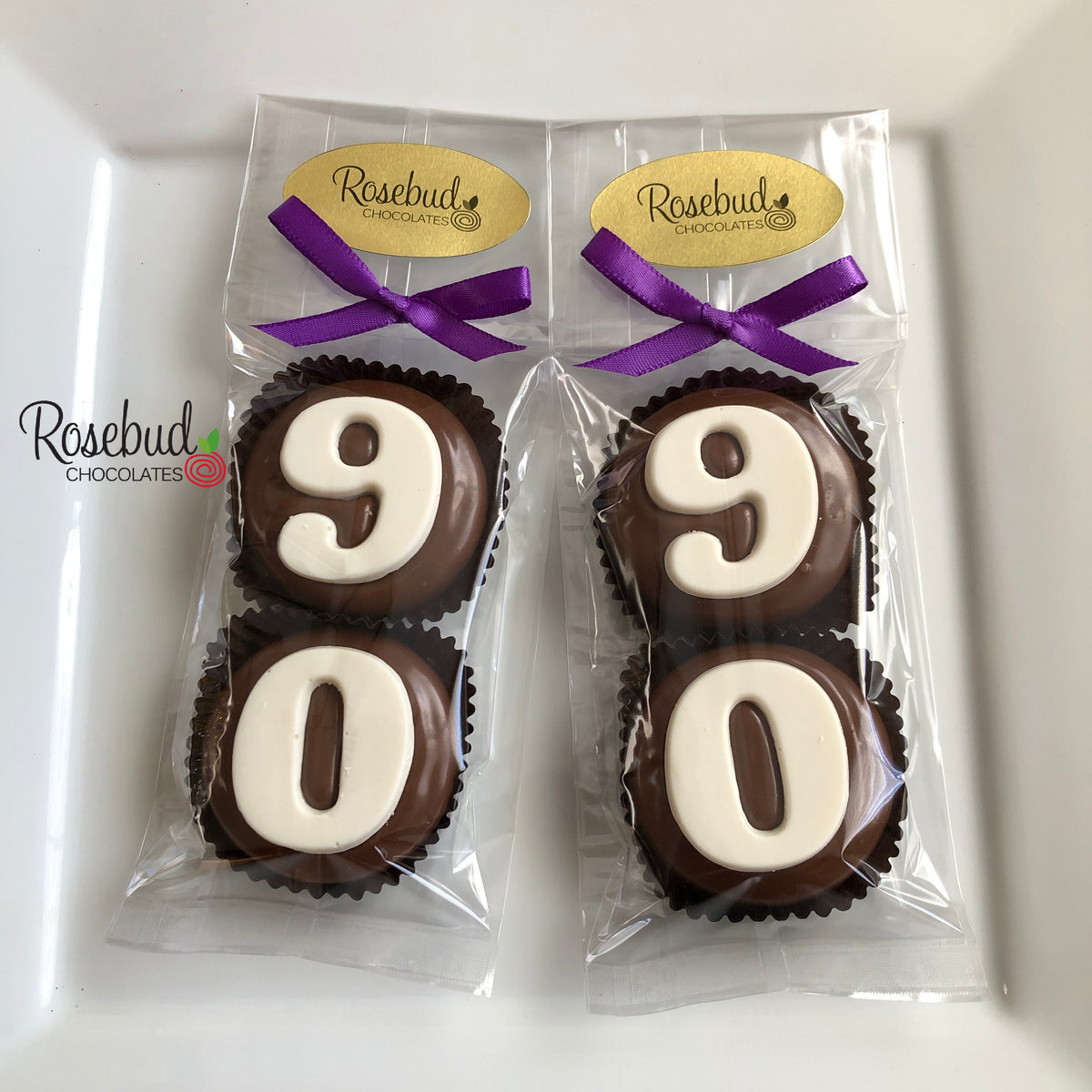 8 Sets #90 Chocolate Covered Oreo Cookie Candy Party Favors 90th Birth ...