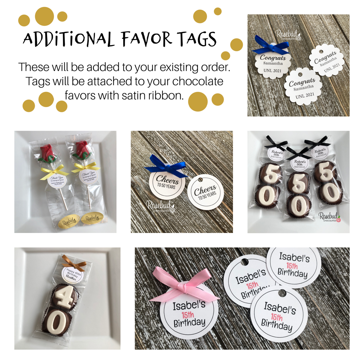 Additional Favor Tags - Personalized Scallop or Round Shaped TAG ...