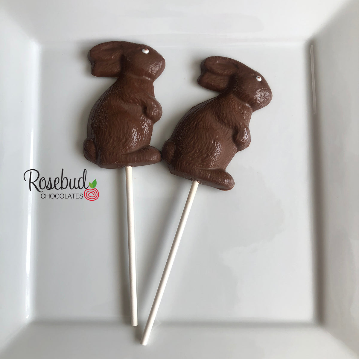 12 BUNNY Chocolate Lollipops Candy Easter Rabbit Spring Party Favors ...