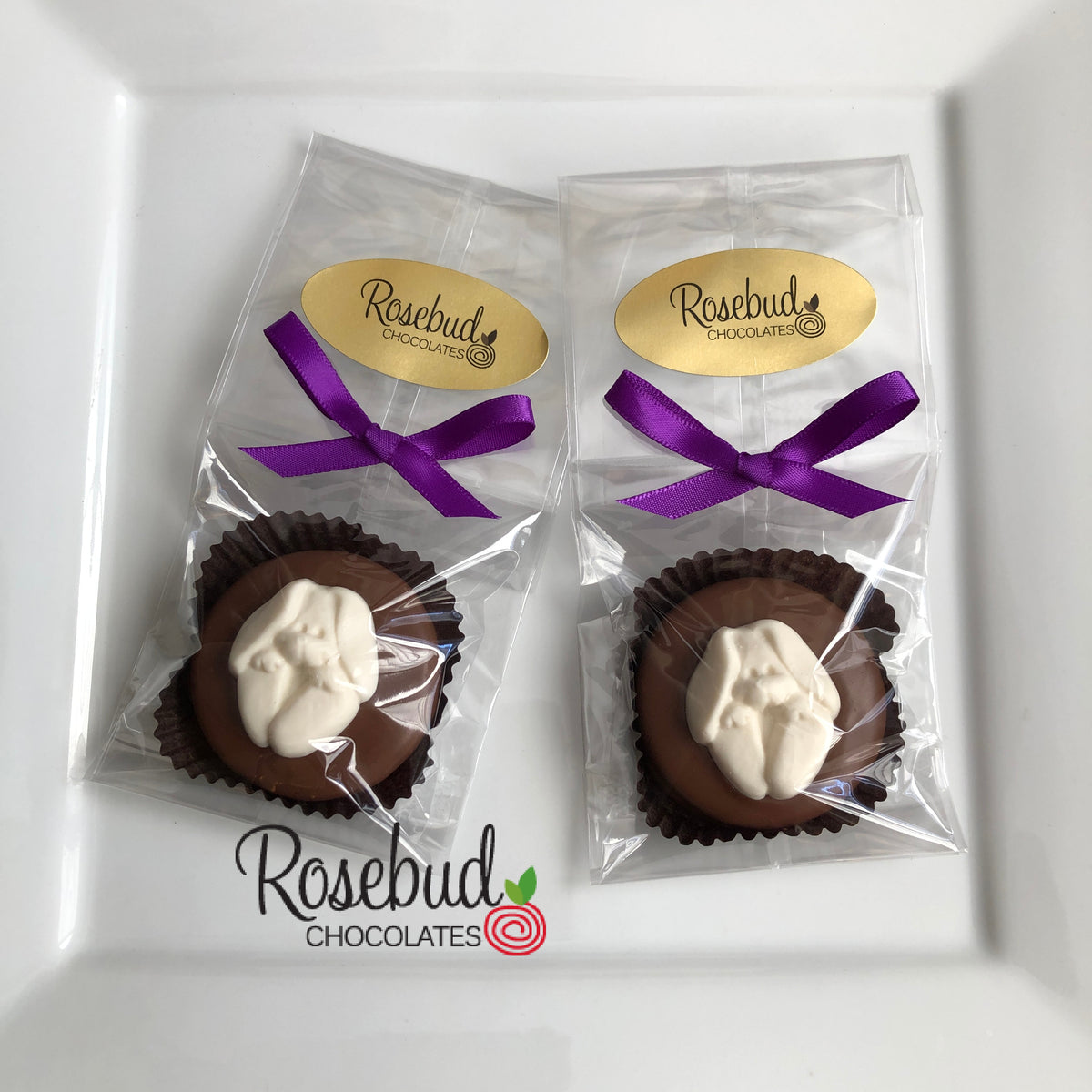 12 BUNNY Floppy Ears Rabbit Chocolate Covered Oreo Cookie Candy Easter ...