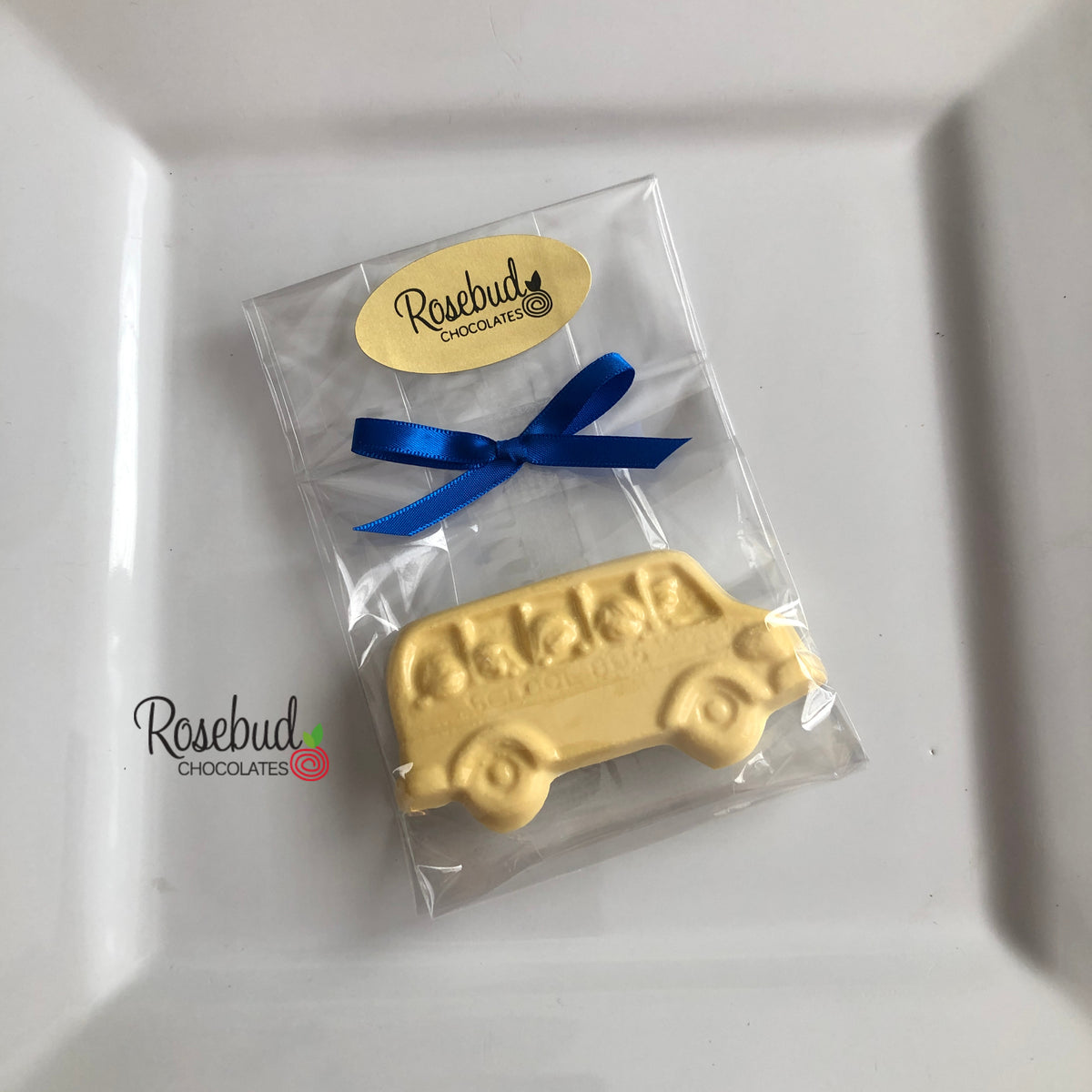 12 SCHOOL BUS Chocolate Candy Party Favors – Rosebud Chocolates