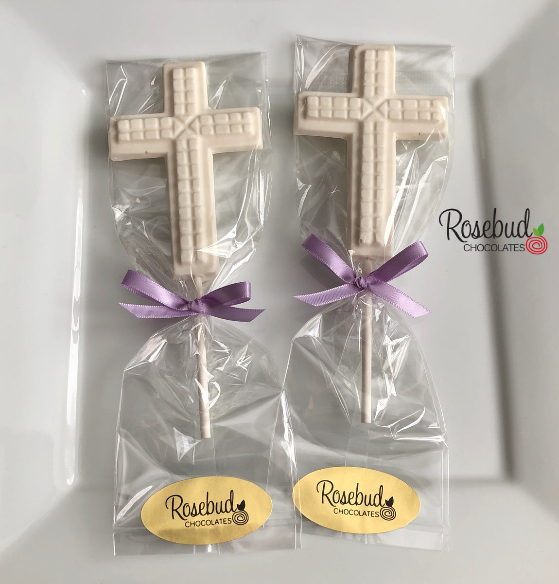 12 CROSS Cube Chocolate Lollipops Religious Candy Party Favors ...