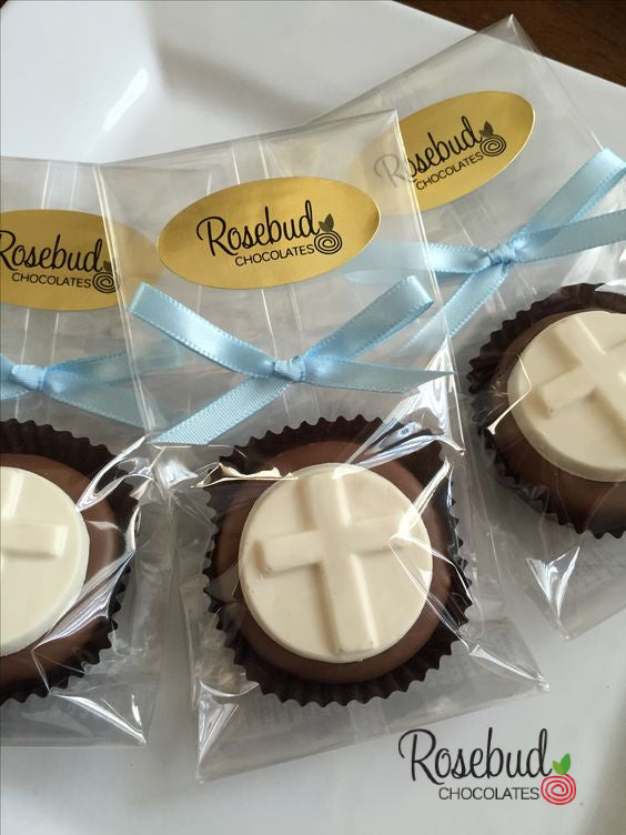 12 Round CROSS Chocolate Covered Oreo Cookie Religious Favors – Rosebud ...