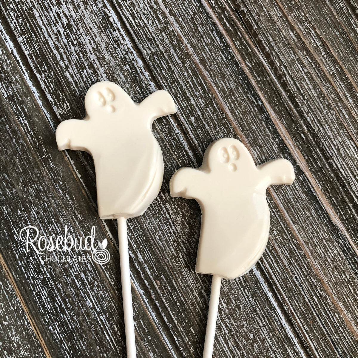 12 GHOST White Chocolate Lollipop Halloween Candy Party Favors ...