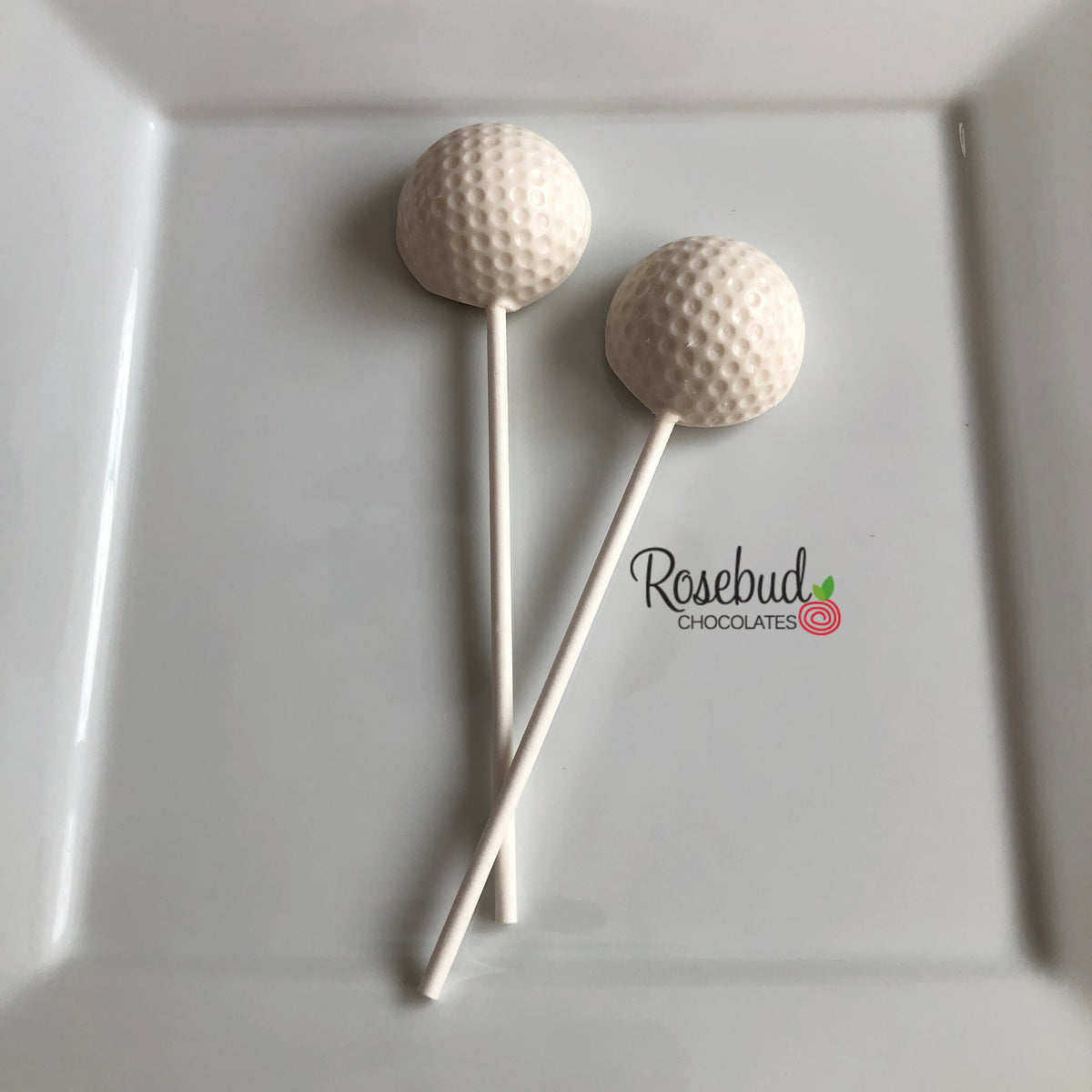 12 GOLF BALL Chocolate Lollipop Candy Sports Party Favors – Rosebud ...