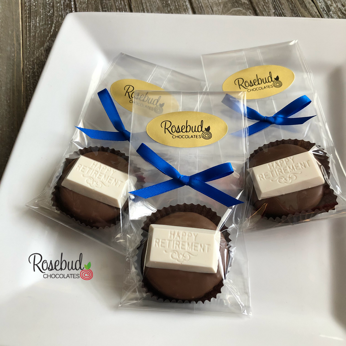 12 HAPPY RETIREMENT Chocolate Covered Oreo Cookie Candy Party Favors ...