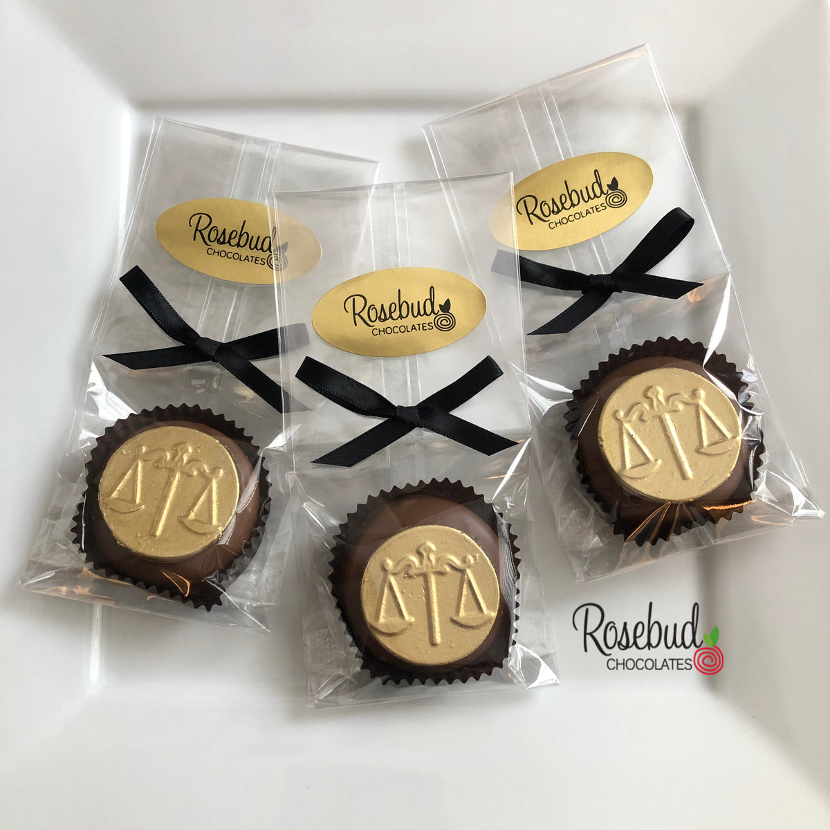 12 SCALES OF JUSTICE Chocolate Covered Oreo Cookie Candy Party Favors ...