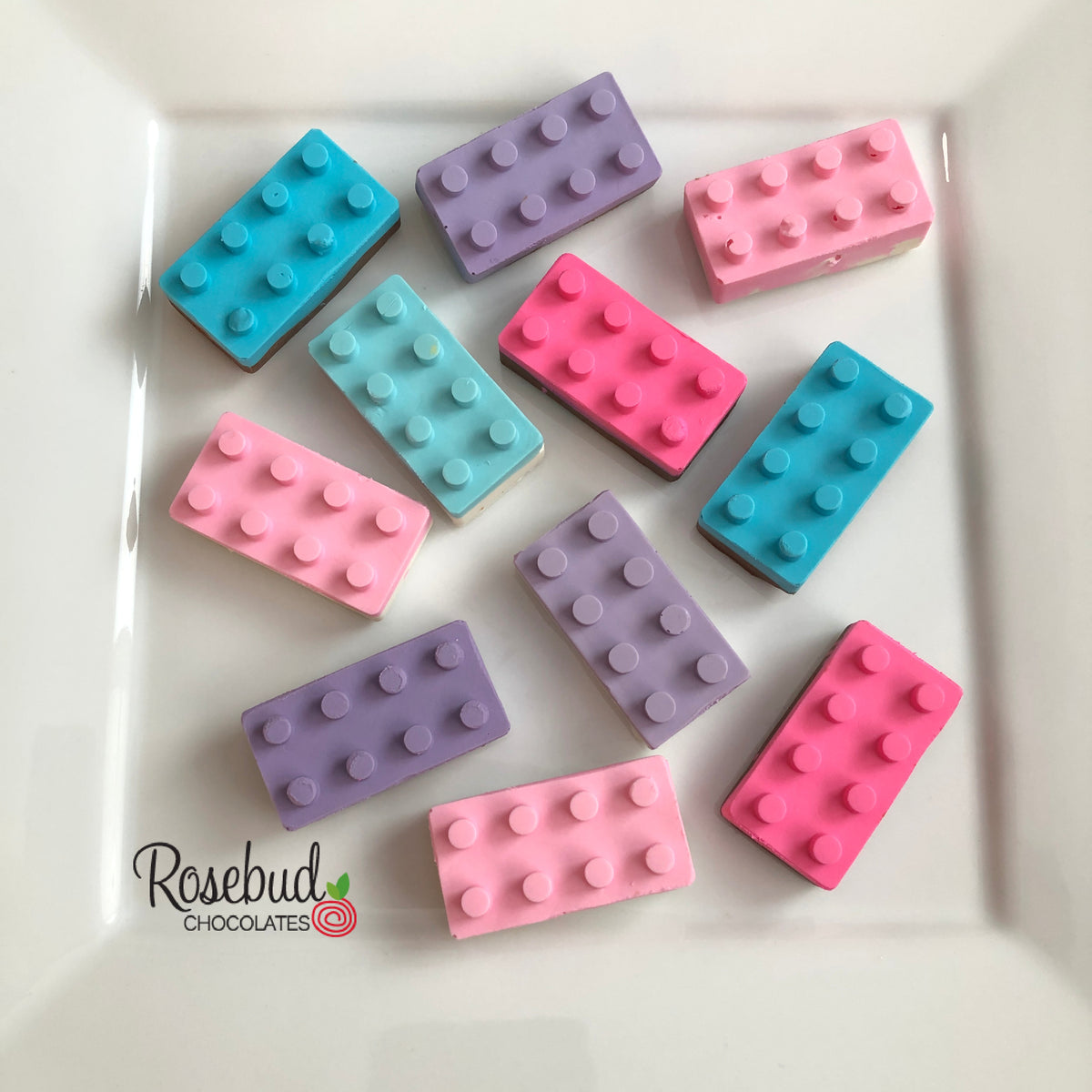 12 BUILDING BLOCKS Chocolate Candy Birthday Party Favors – Rosebud ...
