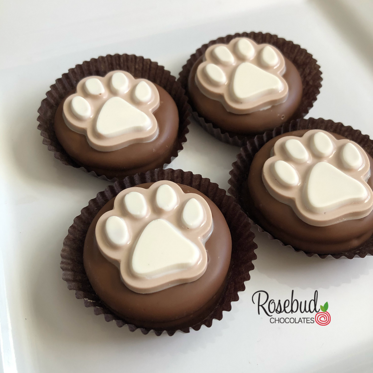 12 PAW PRINT Chocolate Covered Oreo Cookie Candy Party Favors – Rosebud ...
