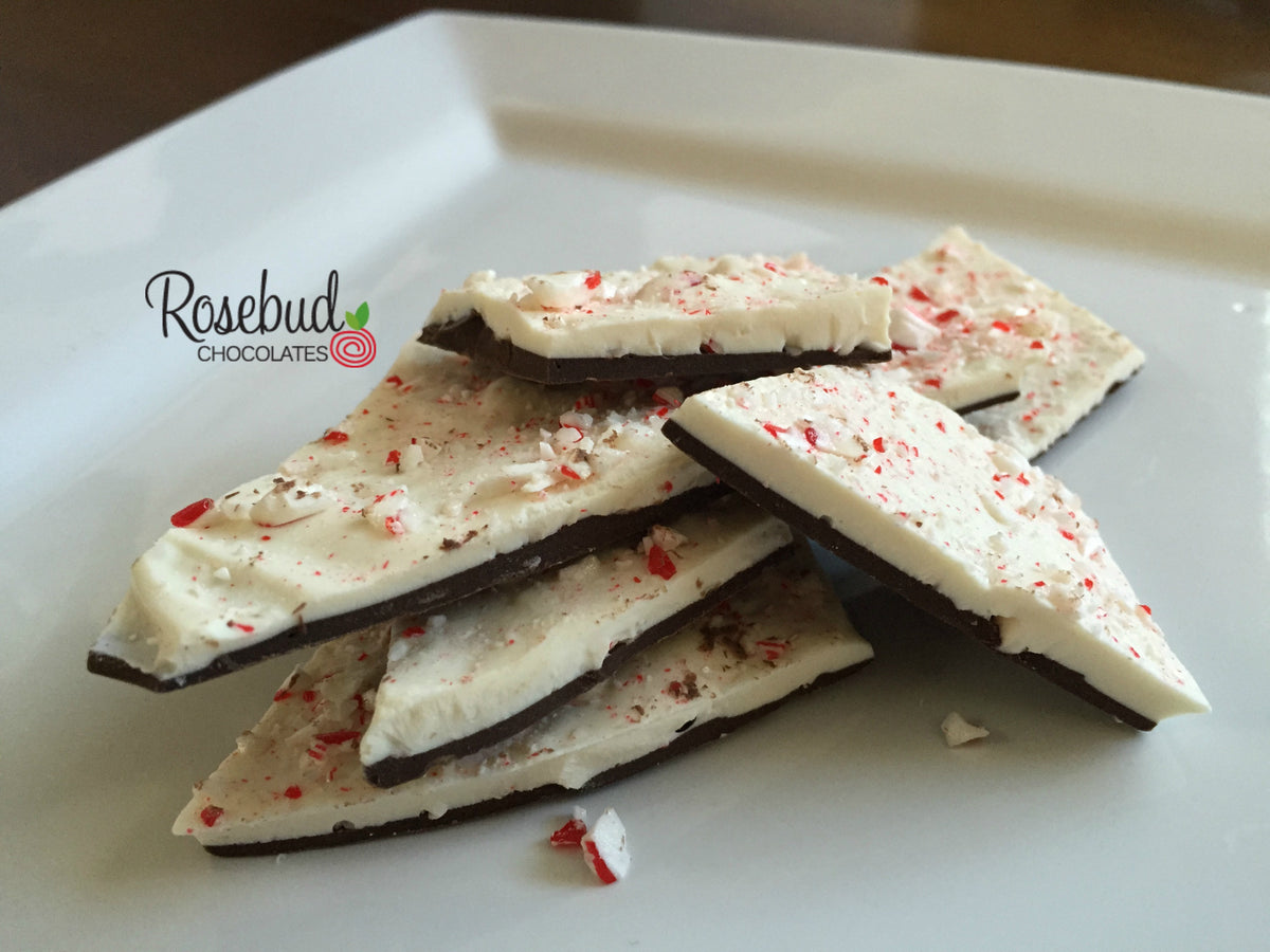PEPPERMINT BARK with Dark Chocolate 1 Pound (2 Gift Boxes) Christmas H ...