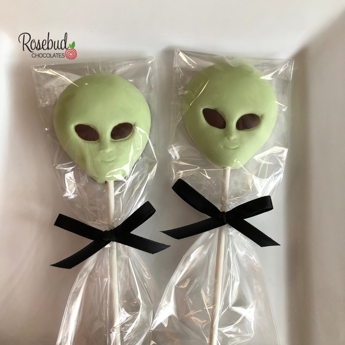 12 ALIENS Chocolate Lollipop Candy Party Favors Outer Space Theme Birt ...