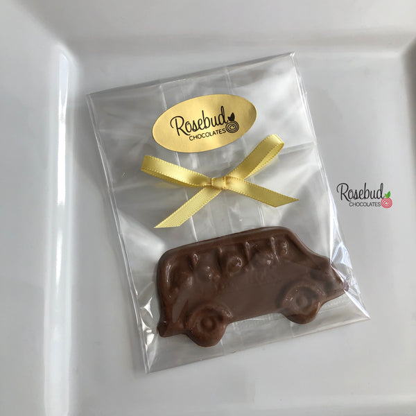 12 SCHOOL BUS Chocolate Candy Party Favors – Rosebud Chocolates