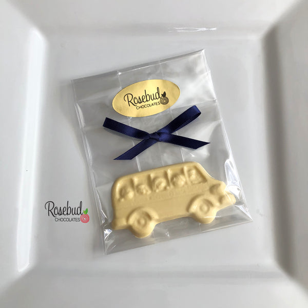 12 SCHOOL BUS Chocolate Candy Party Favors – Rosebud Chocolates