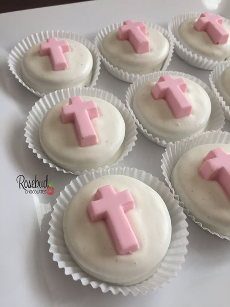 12 CROSS Chocolate Covered Oreo Cookie Religious Favors – Rosebud ...