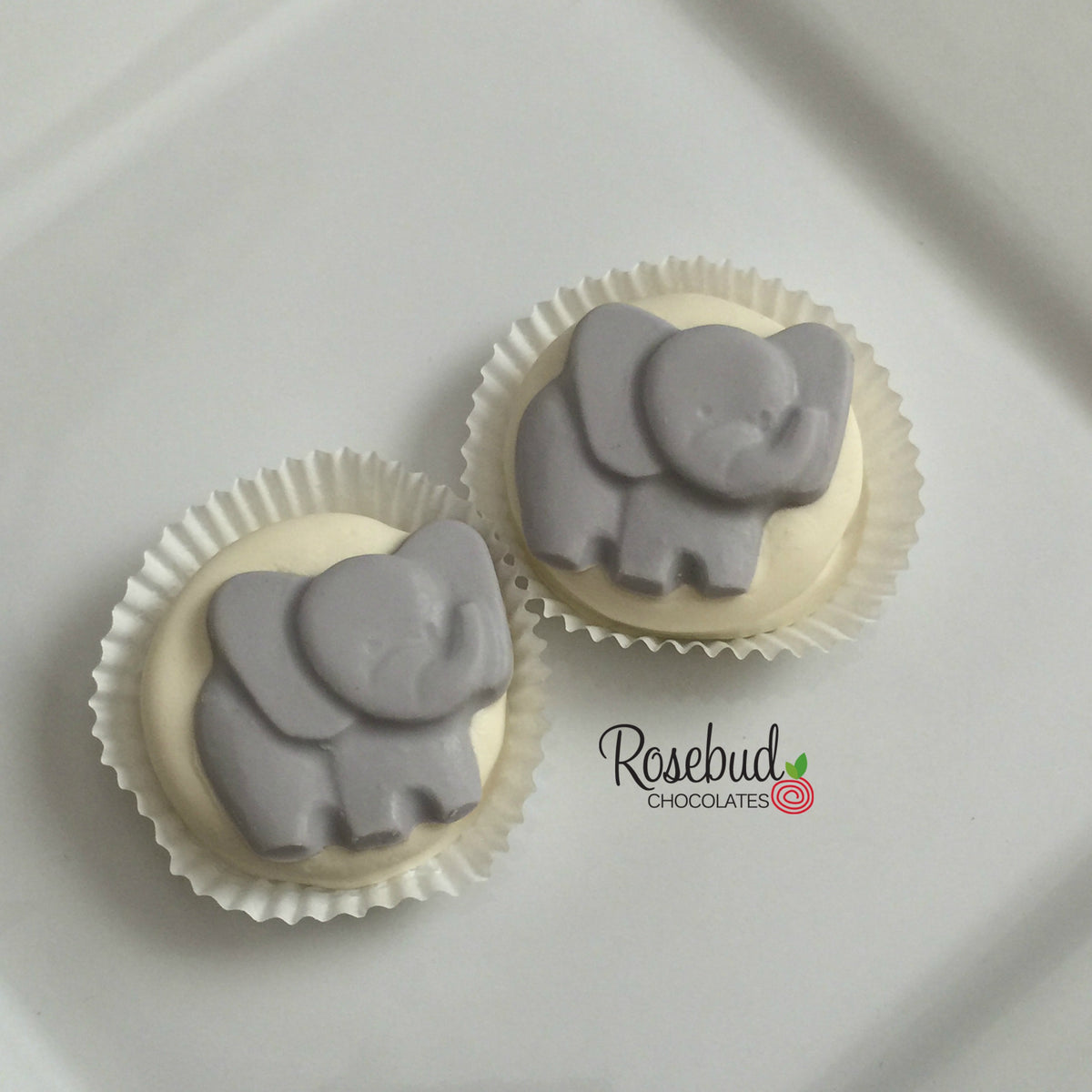 12 ELEPHANT Chocolate Covered Oreo Cookie Candy Birthday Party Baby Sh ...