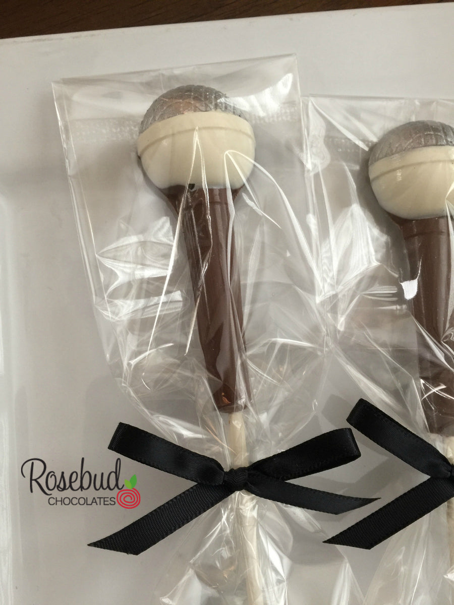 12 MICROPHONE Chocolate Lollipops Candy Music Birthday Party Favors ...