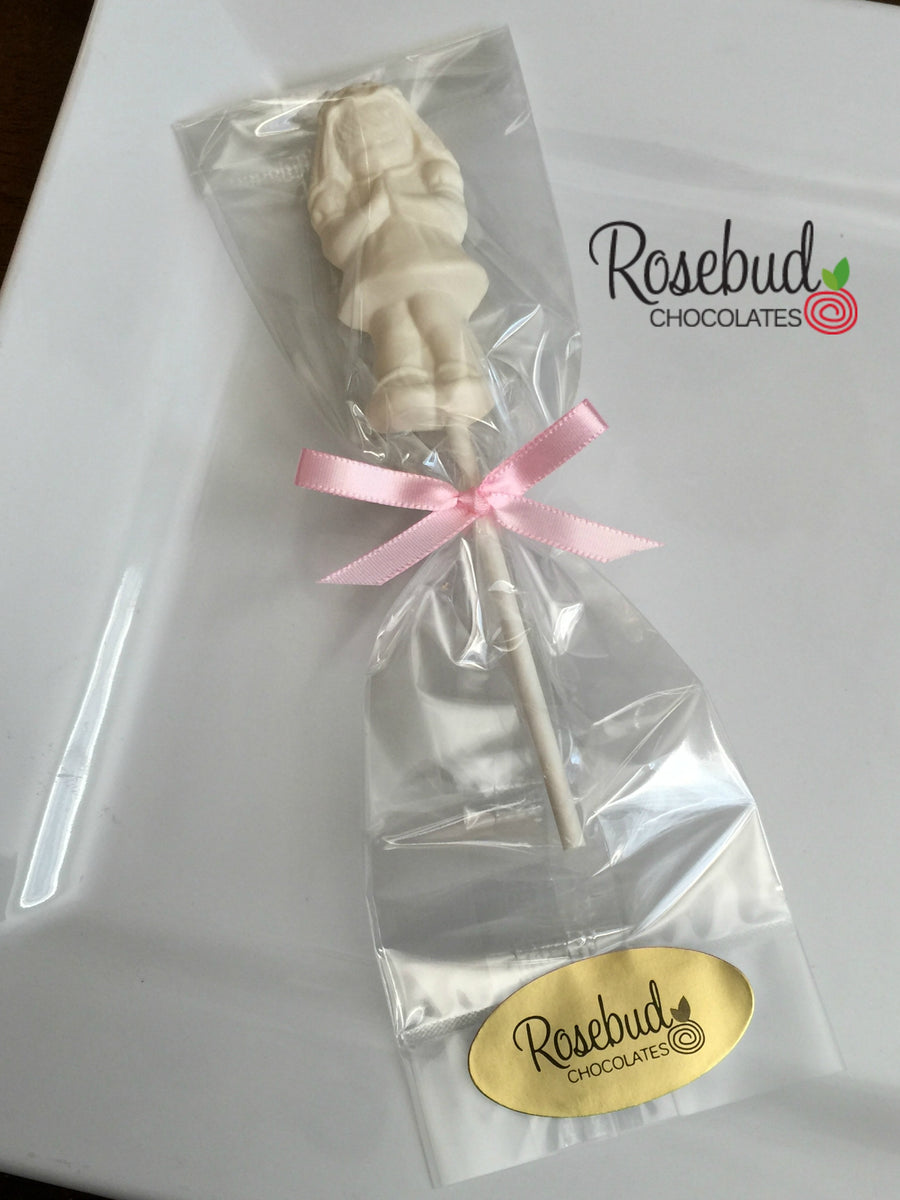 12 PRAYING GIRL Chocolate Lollipops Religious Candy Party Favors ...
