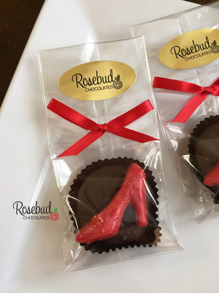 12 RED RUBY SLIPPERS Chocolate Covered Oreo Cookie Red HIGH HEEL Candy ...