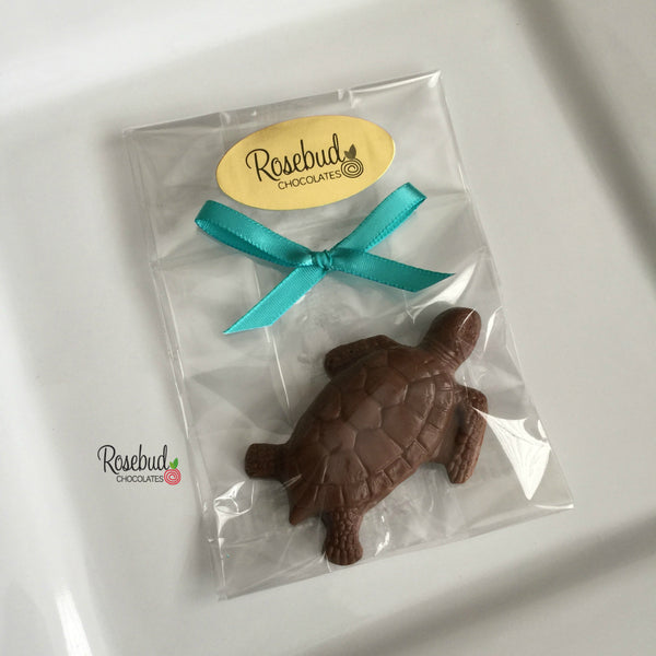 12 SEA TURTLE Chocolate Candy Party Favors – Rosebud Chocolates