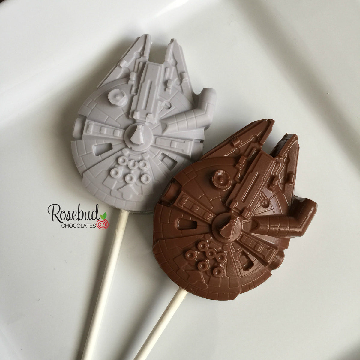 10 Millennium Falcon Chocolate Lollipop Candy Party Favors – Rosebud ...
