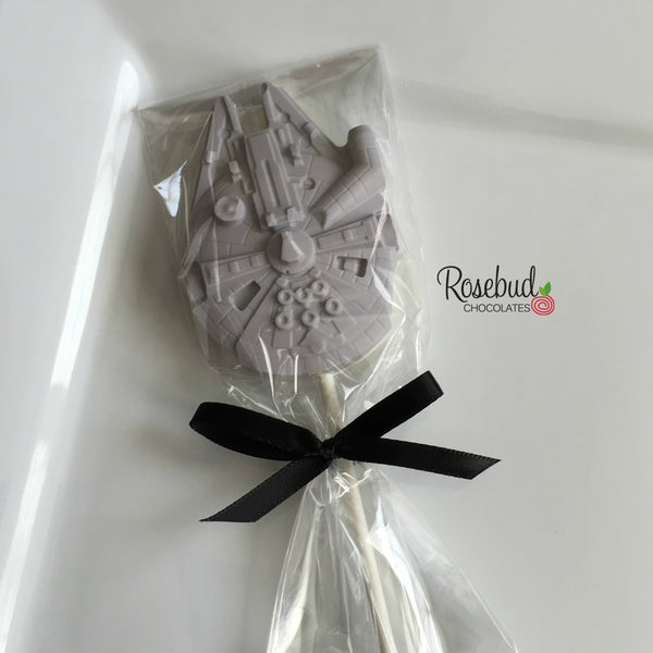 10 Millennium Falcon Chocolate Lollipop Candy Party Favors – Rosebud ...