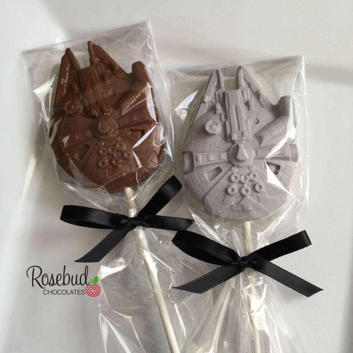 10 Millennium Falcon Chocolate Lollipop Candy Party Favors – Rosebud ...