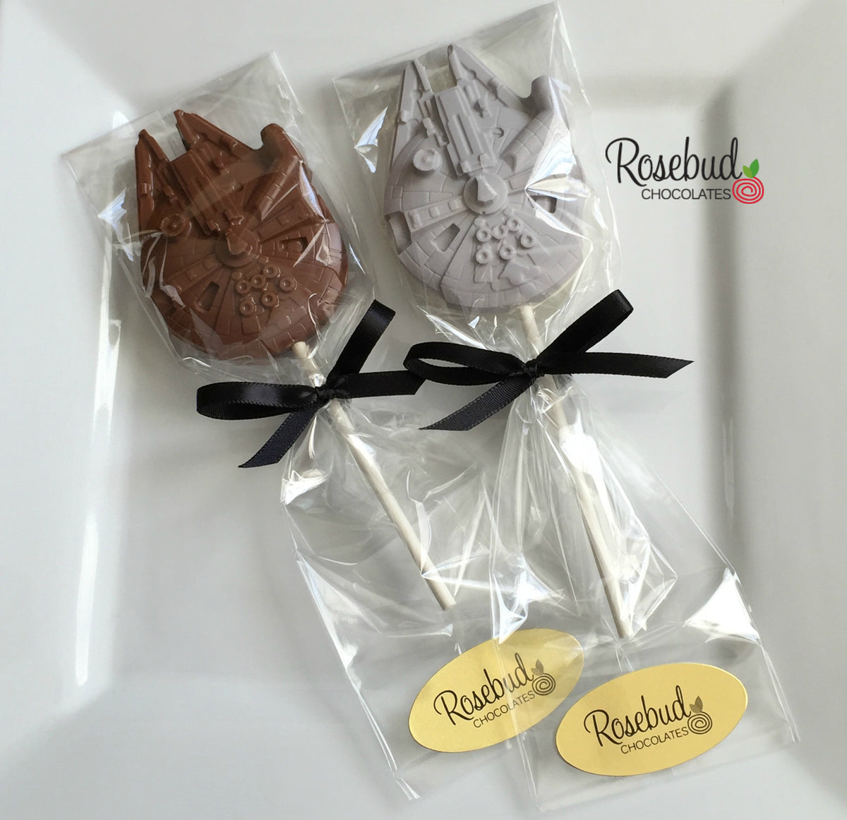 10 Millennium Falcon Chocolate Lollipop Candy Party Favors – Rosebud ...